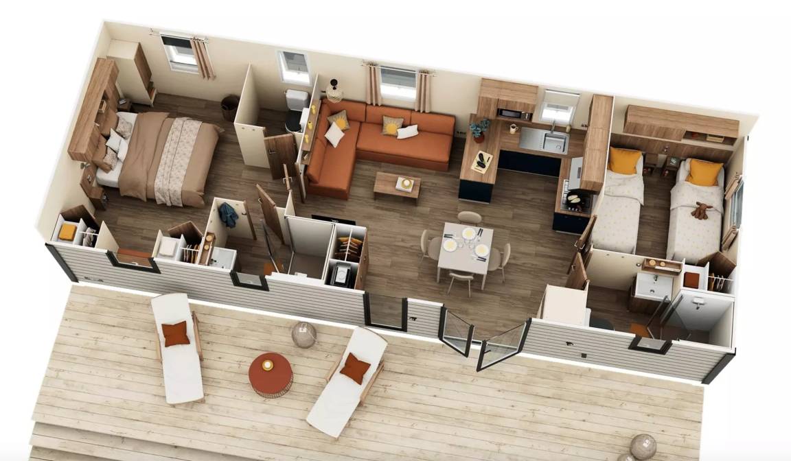 43 M² Casa Mobile ∙ 2 Camere Da Letto ∙ 4 Ospiti - Saint-Trojan-les-Bains