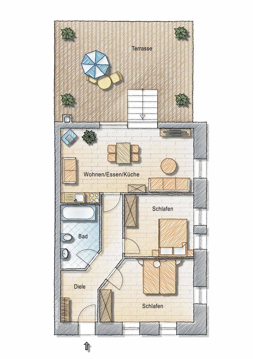 80 M² Ferienwohnung ∙ 2 Schlafzimmer ∙ 4 Gäste - Nohfelden
