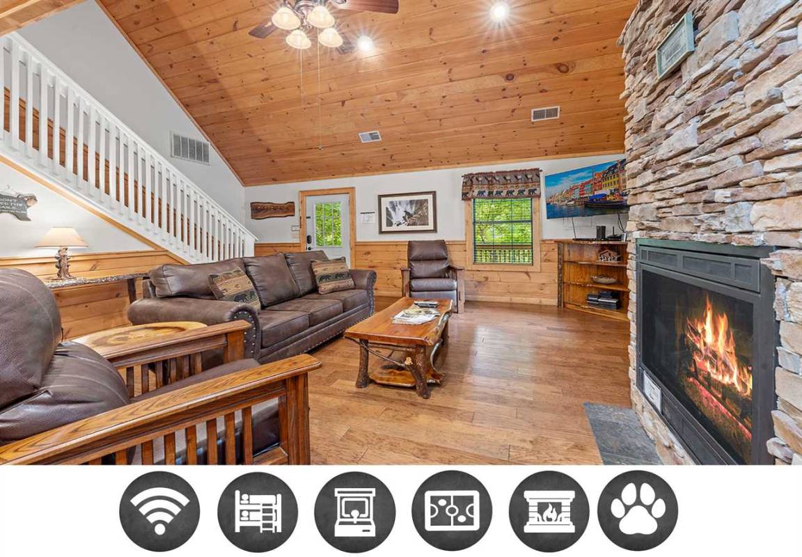 183 M² Cabin ∙ 3 Bedrooms ∙ 8 Guests - Pigeon Forge, TN