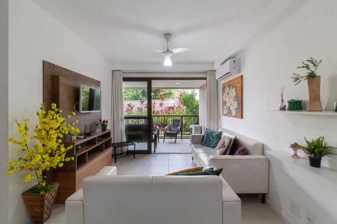 69 M² Apartamento ∙ 3 Quartos ∙ 6 Hóspedes - Recreio