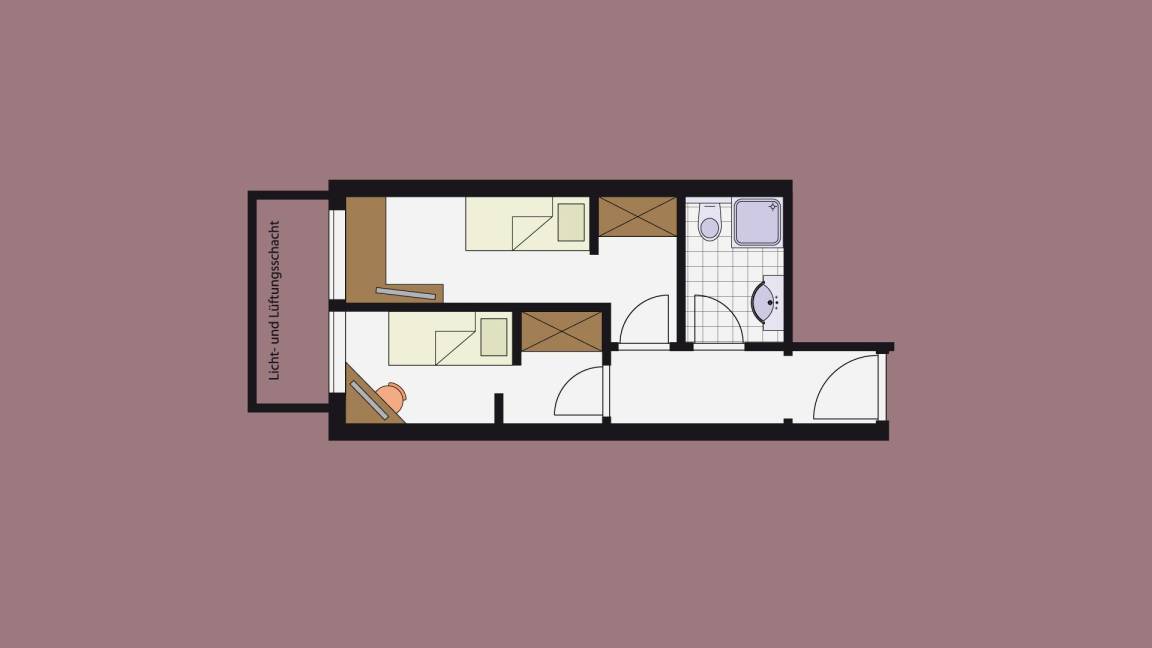 16 M² Hotel ∙ 2 Schlafzimmer ∙ 2 Gäste - Ischgl