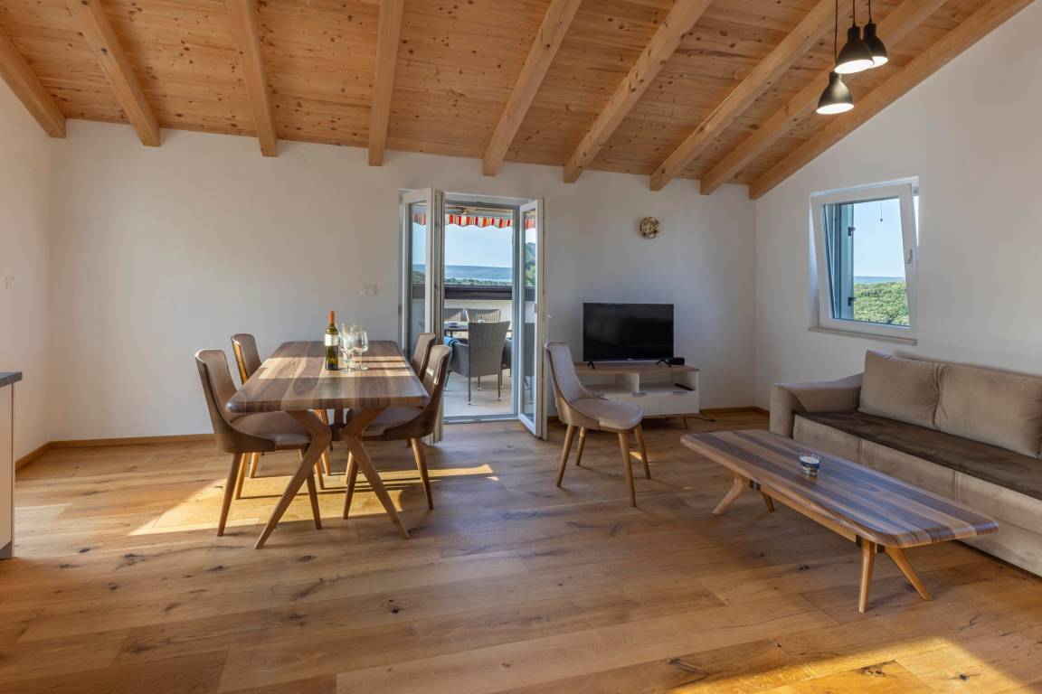 68 M² Ferienwohnung ∙ 2 Schlafzimmer ∙ 5 Gäste - Nerezine