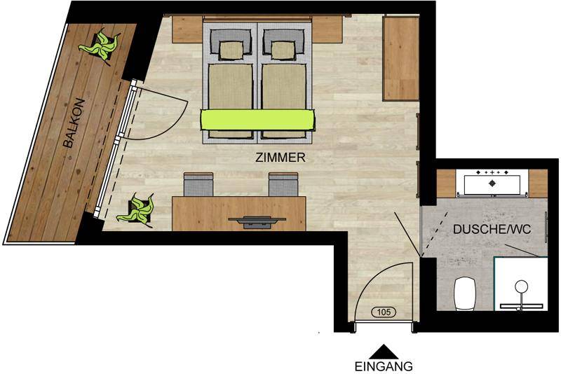 22 M² Hotel ∙ 1 Bedroom ∙ 2 Guests - Ischgl