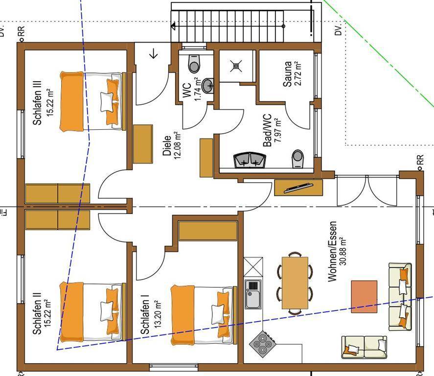 110 M² Ferienhaus ∙ 3 Schlafzimmer ∙ 6 Gäste - Lech