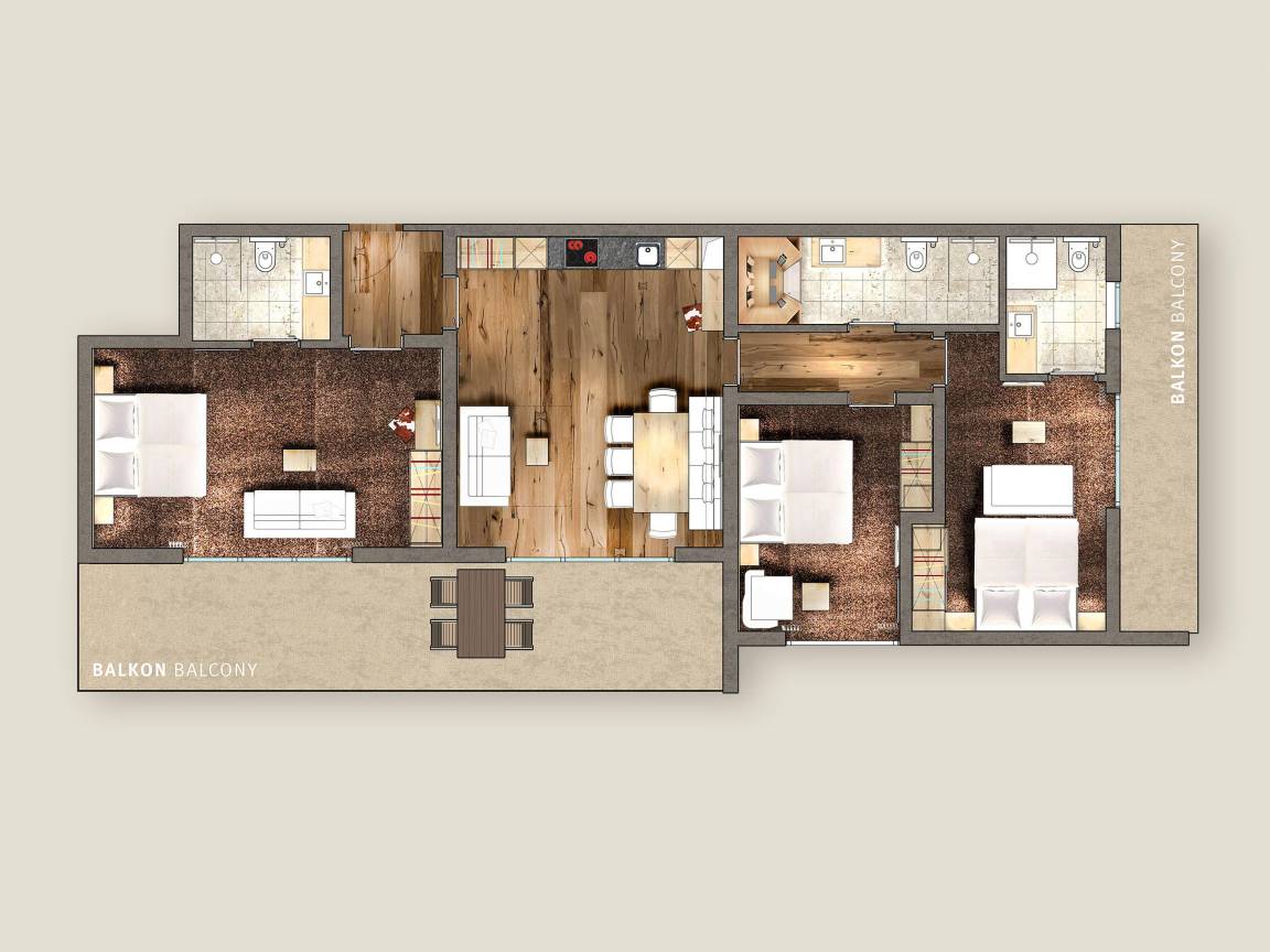 100 M² Apartment ∙ 3 Bedrooms ∙ 11 Guests - Ischgl