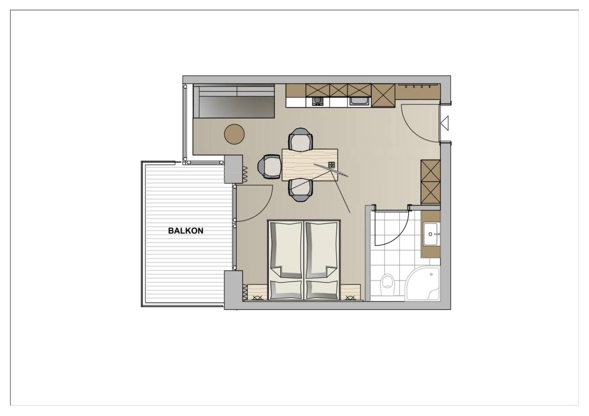 29 M² Studio ∙ 1 Schlafzimmer ∙ 3 Gäste - Sölden