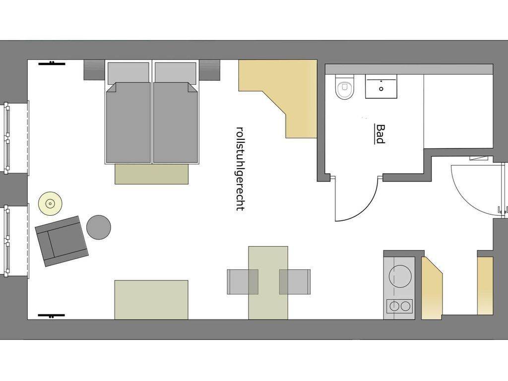 25 M² Ferienwohnung ∙ 1 Schlafzimmer ∙ 2 Gäste - Emden