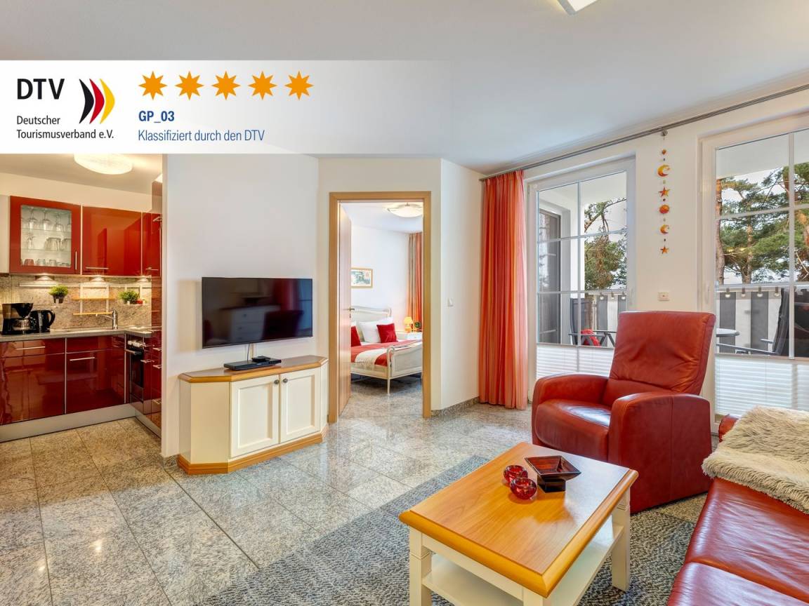46 M² Ferienwohnung ∙ 1 Schlafzimmer ∙ 2 Gäste - Heringsdorf