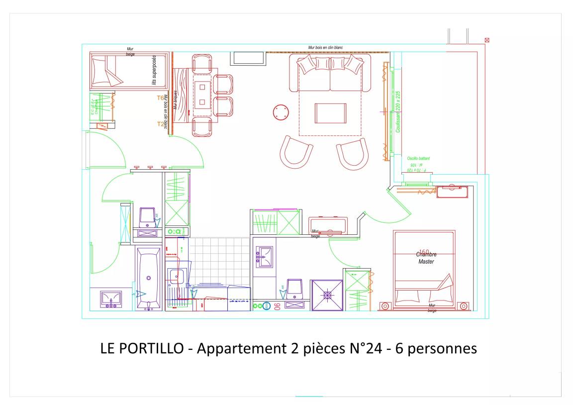 57 M² Appartement ∙ 1 Chambre ∙ 6 Personnes - Laruns