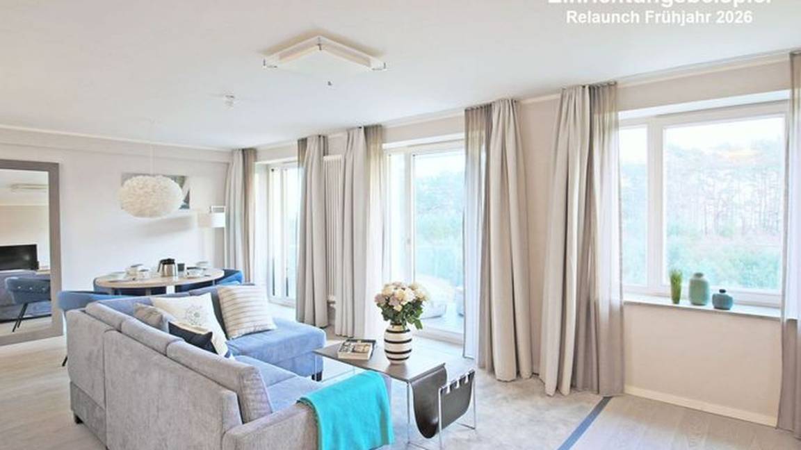 56 M² Ferienwohnung ∙ 1 Schlafzimmer ∙ 2 Gäste - Binz