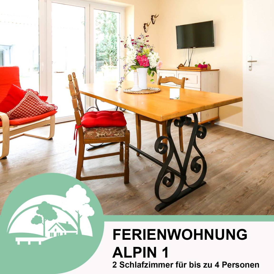 58 M² Ferienwohnung ∙ 2 Schlafzimmer ∙ 4 Gäste - Zehdenick