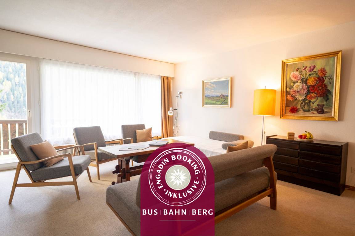 70 M² Ferienwohnung ∙ 2 Schlafzimmer ∙ 5 Gäste - Scuol