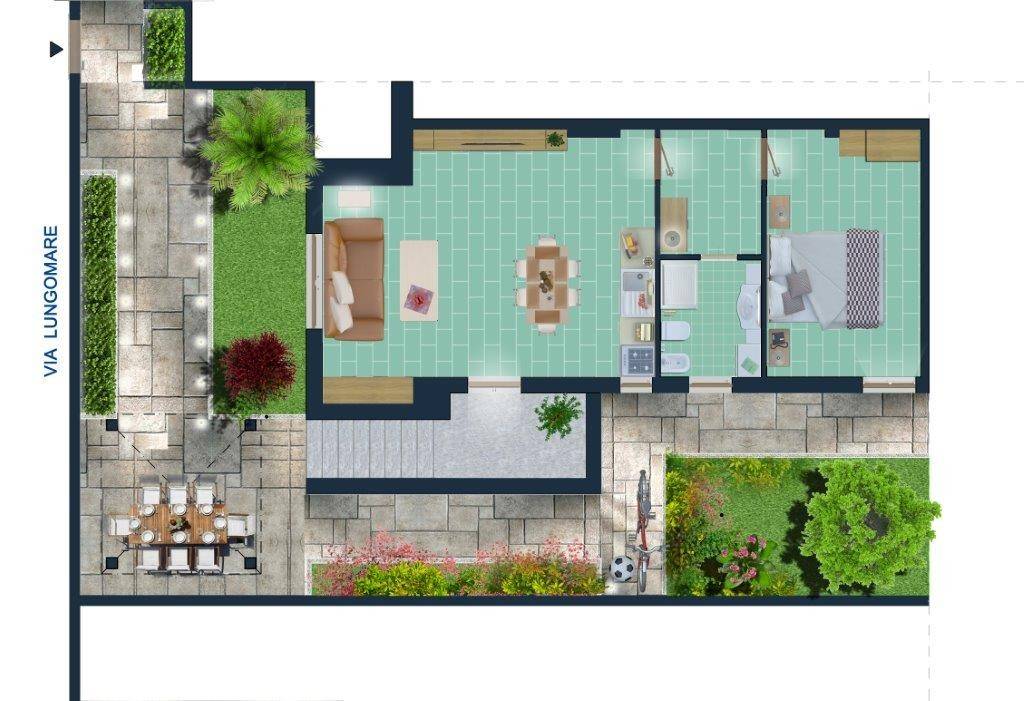 50 M² Huoneisto ∙ 1 Makuuhuone ∙ 4 Vierasta - Minturno