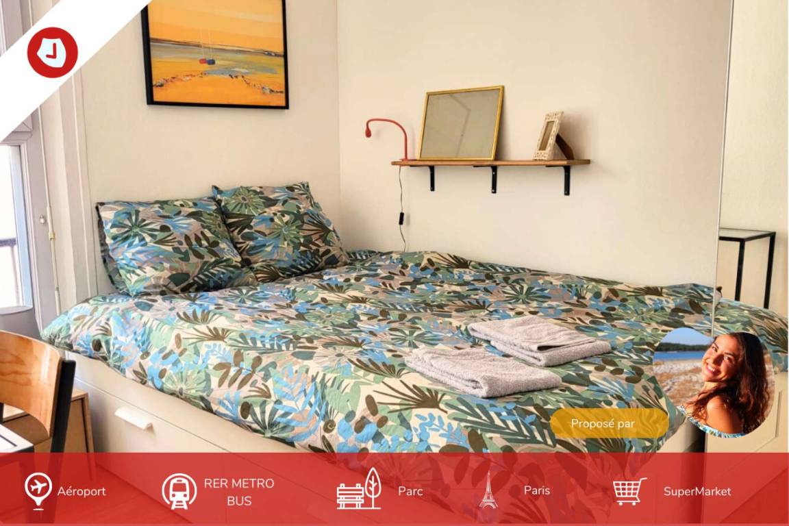 20 M² Huoneisto ∙ 1 Makuuhuone ∙ 2 Vierasta - Ivry-sur-Seine