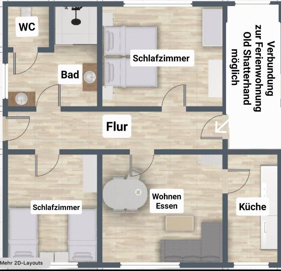 64 M² Ferienhaus ∙ 2 Schlafzimmer ∙ 4 Gäste - Finnentrop