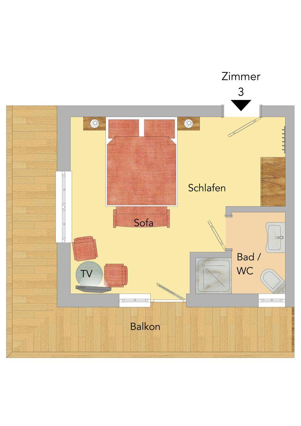 22 M² Hotel ∙ 1 Bedroom ∙ 2 Guests - Saalfelden am Steinernen Meer