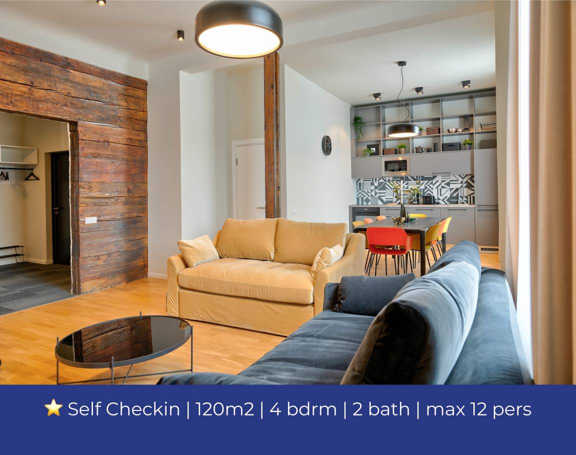 120 M² Appartement ∙ 4 Chambres ∙ 12 Personnes - Riga