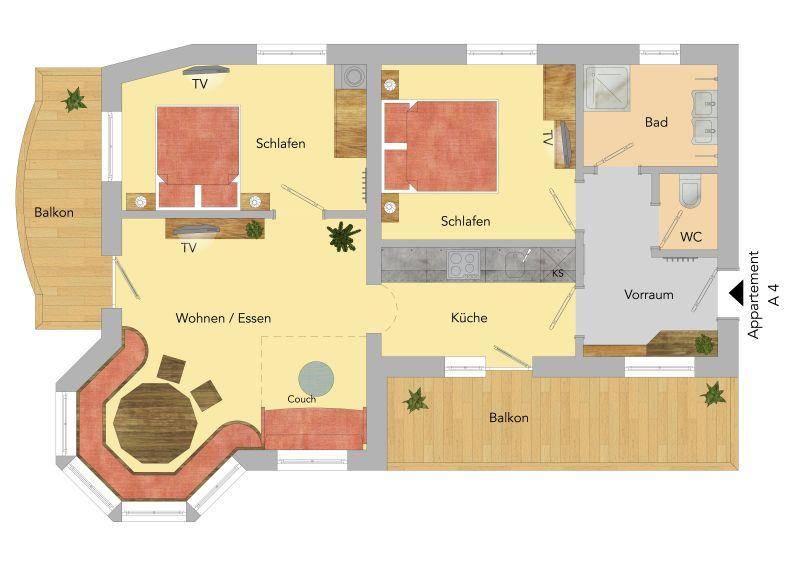 62 M² Apartment ∙ 2 Bedrooms ∙ 4 Guests - Saalfelden
