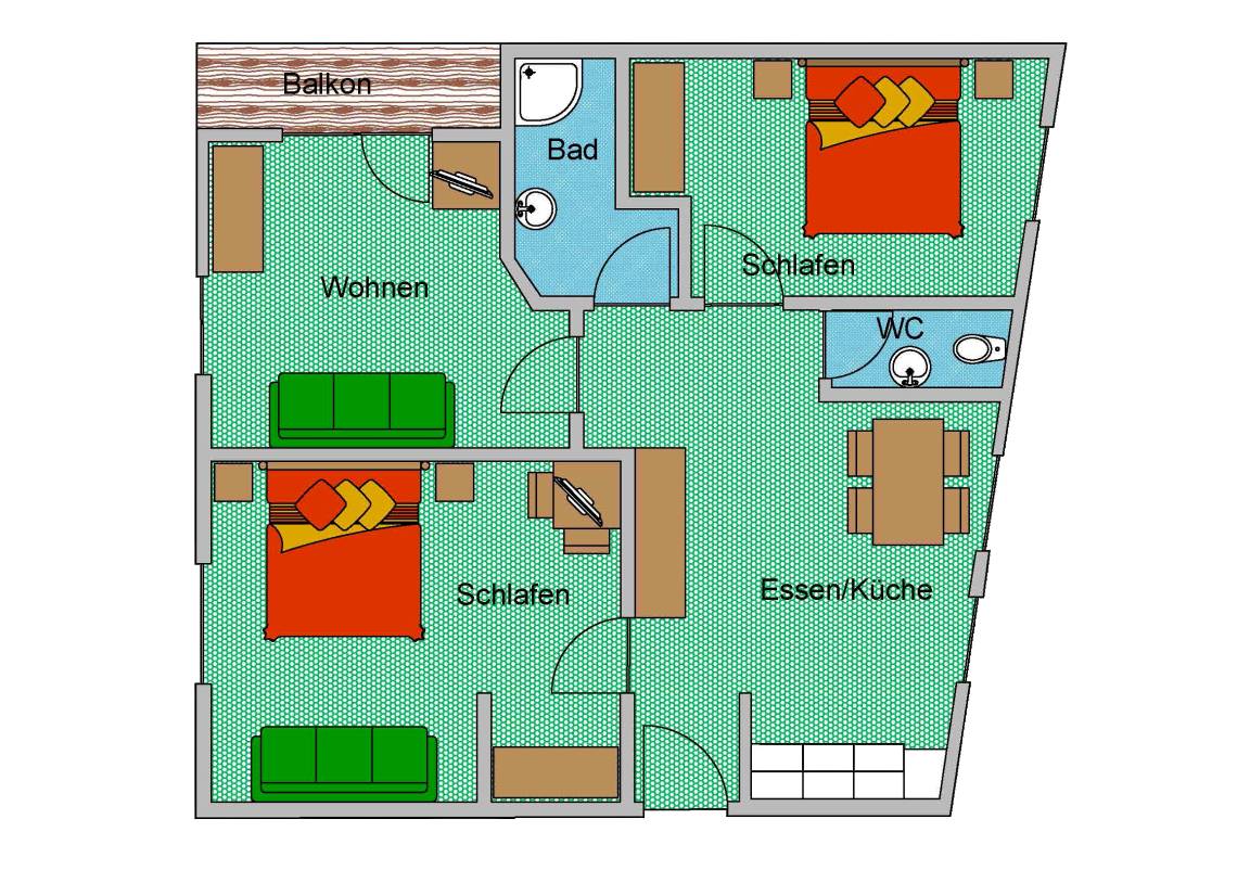 70 M² Ferienwohnung ∙ 2 Schlafzimmer ∙ 5 Gäste - Sölden