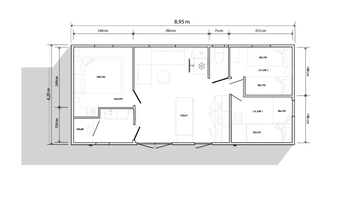 33 M² Mobil-home ∙ 3 Chambres ∙ 6 Personnes - Les Baux-de-Provence