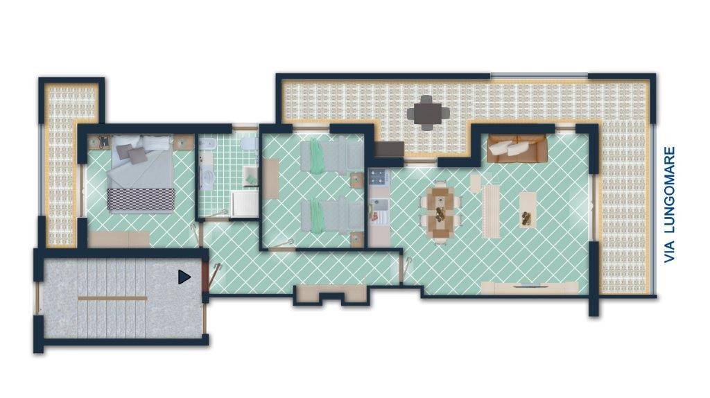 70 M² Huoneisto ∙ 2 Makuuhuonetta ∙ 6 Vierasta - Scauri