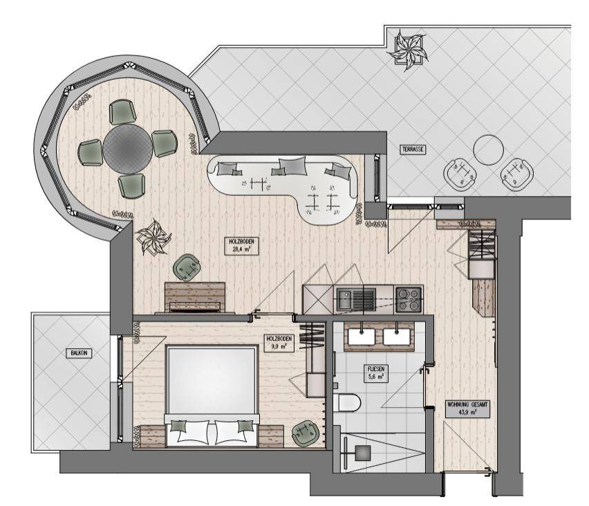 44 M² Apartment ∙ 1 Bedroom ∙ 2 Guests - Zwieselstein