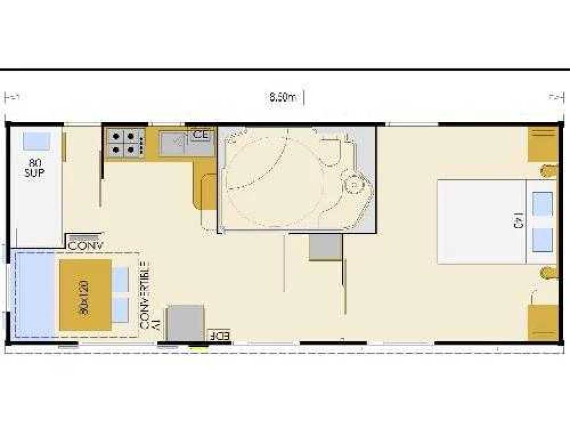 31 M² Camping ∙ 2 Chambres ∙ 4 Personnes - La Roche-sur-Yon