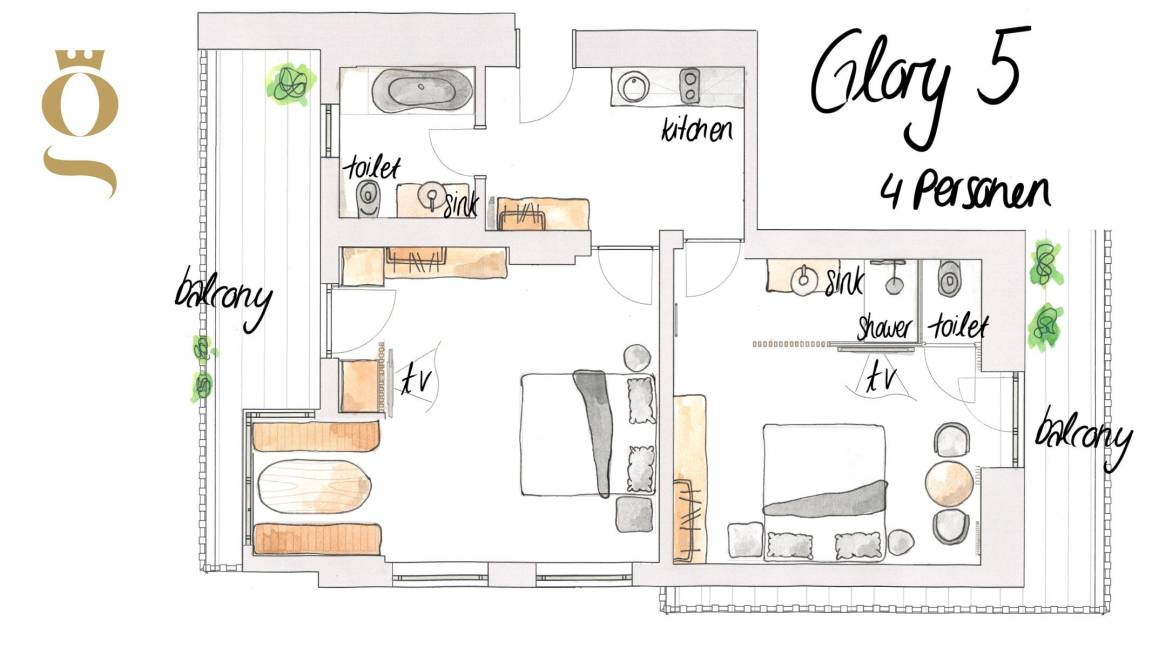 60 M² Apartment ∙ 2 Bedrooms ∙ 4 Guests - Zwieselstein
