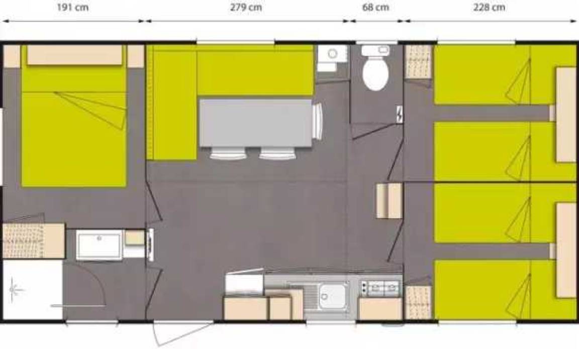 29 M² Camping ∙ 3 Chambres ∙ 6 Personnes - Pays basque français