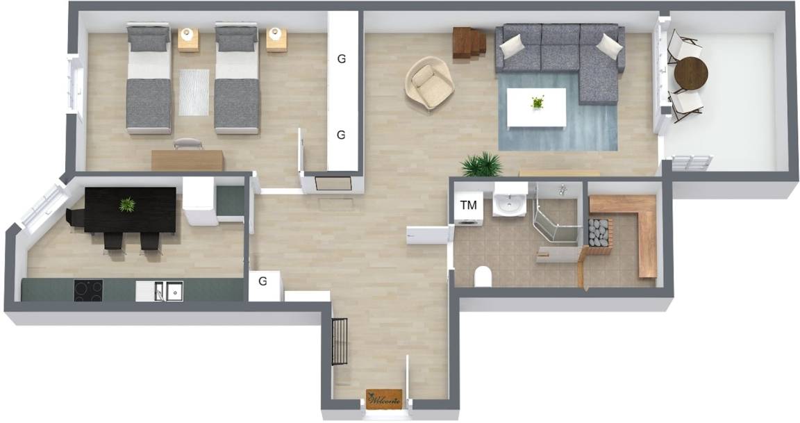 58 M² Apartment ∙ 1 Bedroom ∙ 3 Guests - Vaasa