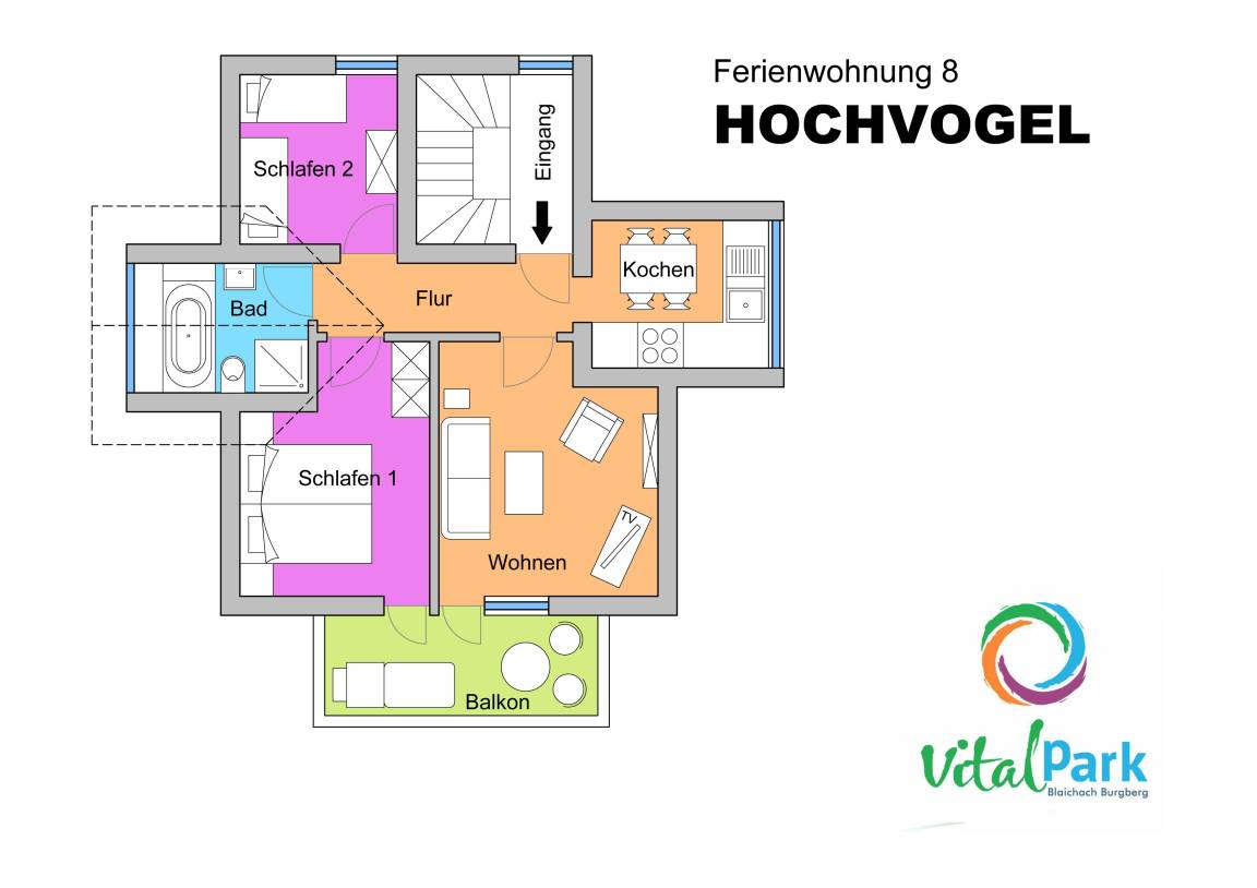 58 M² Appartement ∙ 2 Chambres ∙ 4 Personnes - Sonthofen