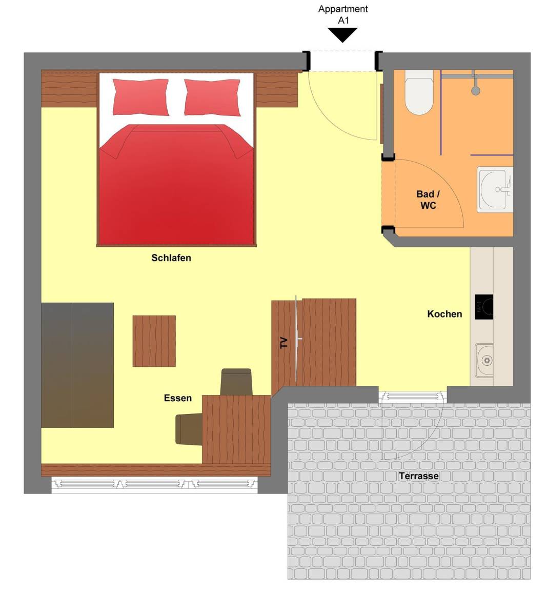 23 M² Apartment ∙ 1 Bedroom ∙ 2 Guests - Saalfelden