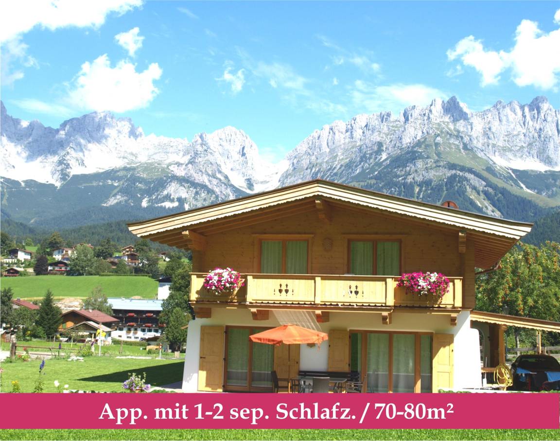 70 M² Ferienwohnung ∙ 1 Schlafzimmer ∙ 2 Gäste - Going am Wilden Kaiser