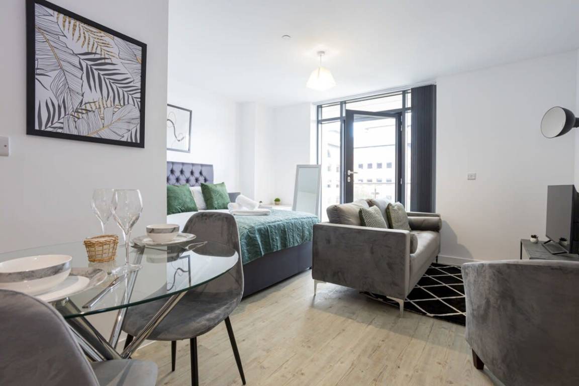 37 M² Estudio ∙ 1 Habitación ∙ 2 Huéspedes - Manchester