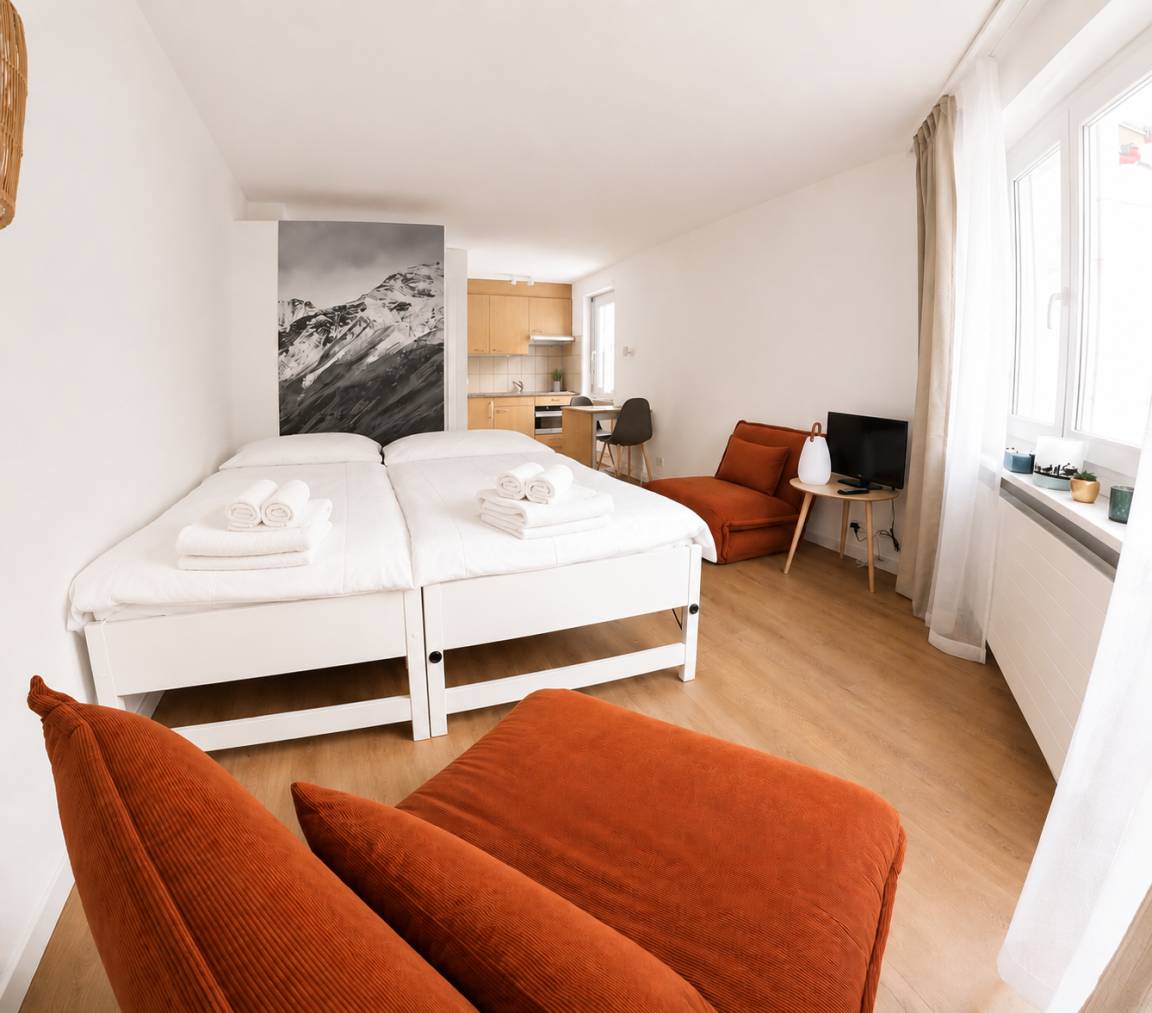 28 M² Appartement ∙ 1 Slaapkamer ∙ 2 Gasten - Leukerbad
