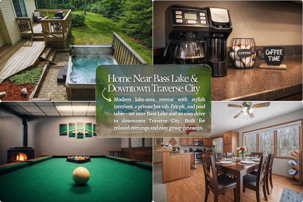 207 M² House ∙ 5 Bedrooms ∙ 10 Guests - Interlochen, MI