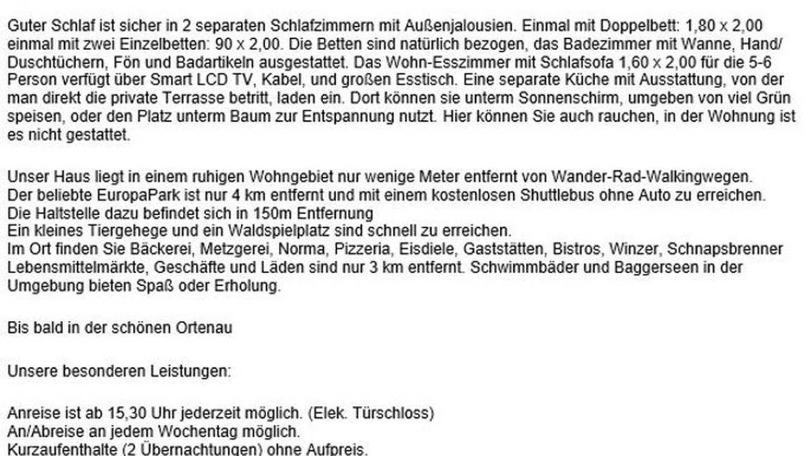 58 M² Ferienwohnung ∙ 2 Schlafzimmer ∙ 6 Gäste - Emmendingen