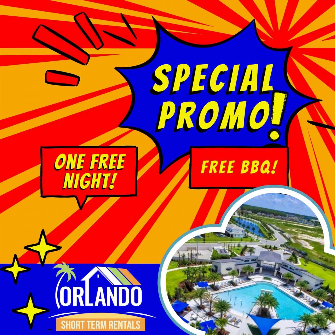 120 M² House ∙ 3 Bedrooms ∙ 6 Guests - Kissimmee, FL