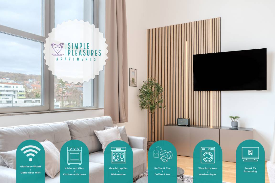 71 M² Apartamento ∙ 3 Quartos ∙ 7 Hóspedes - Erlangen