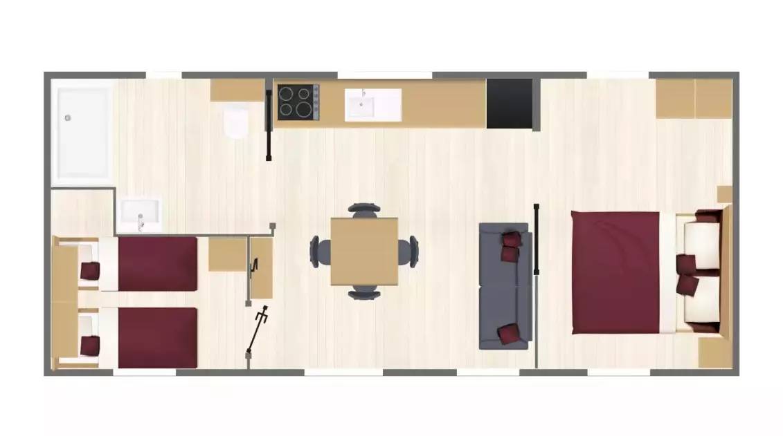 40 M² Mobil-home ∙ 1 Chambre ∙ 4 Personnes - Quimper