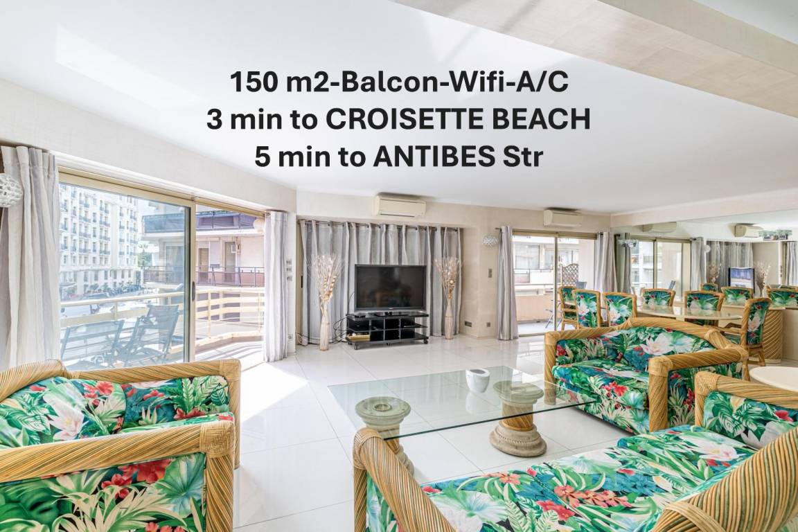 150 M² Appartement ∙ 3 Chambres ∙ 8 Personnes - Antibes