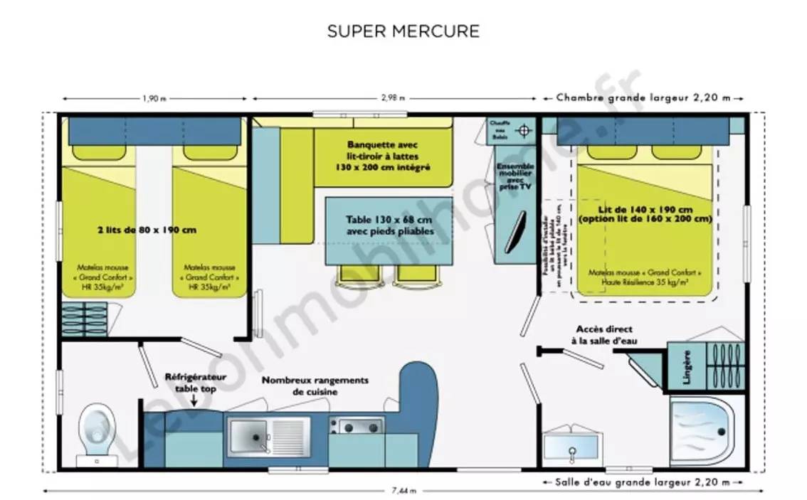 32 M² Caravan ∙ 1 Bedroom ∙ 5 Guests - Le Bugue