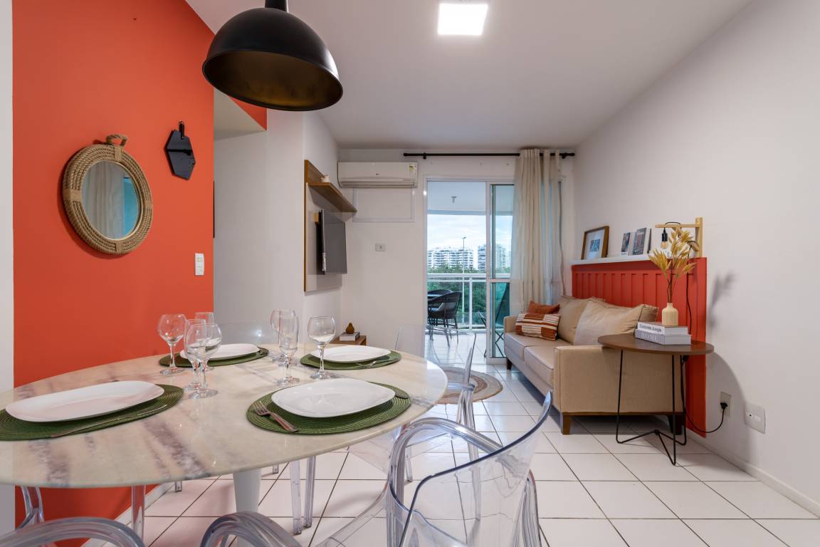 86 M² Apartamento ∙ 3 Quartos ∙ 5 Hóspedes - Recreio