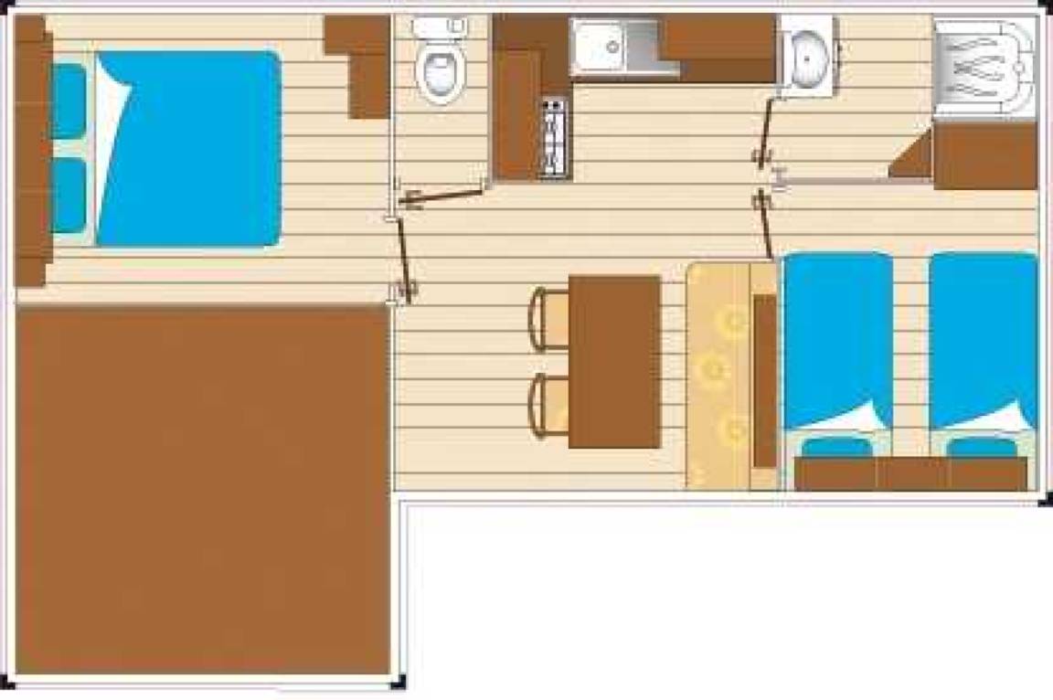 28 M² Camping ∙ 2 Chambres ∙ 7 Personnes - Les Sables-d'Olonne