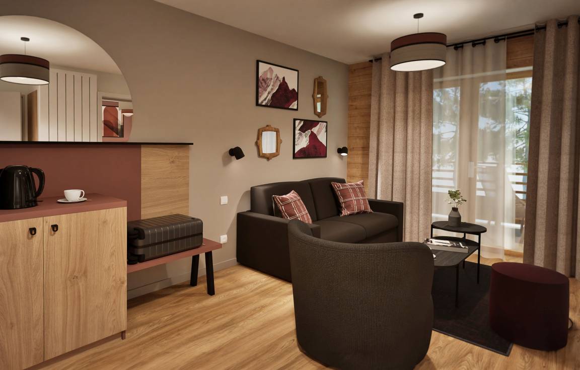 39 M² Hôtel ∙ 1 Chambre ∙ 4 Personnes - Sainte-Foy-Tarentaise