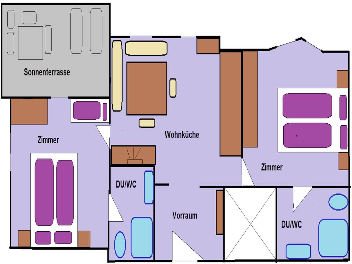 65 M² Ferienwohnung ∙ 2 Schlafzimmer ∙ 4 Gäste - Galtür