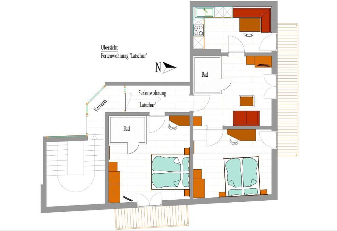 75 M² Apartment ∙ 2 Bedrooms ∙ 4 Guests - Weissensee