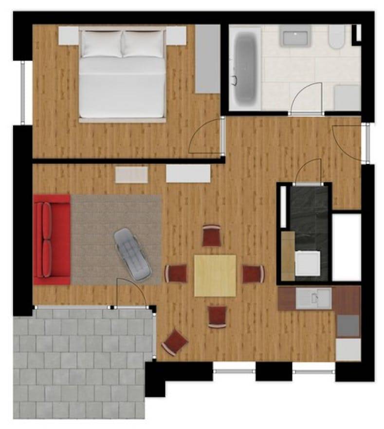 63 M² Appartement ∙ 1 Chambre ∙ 2 Personnes - Heidelberg