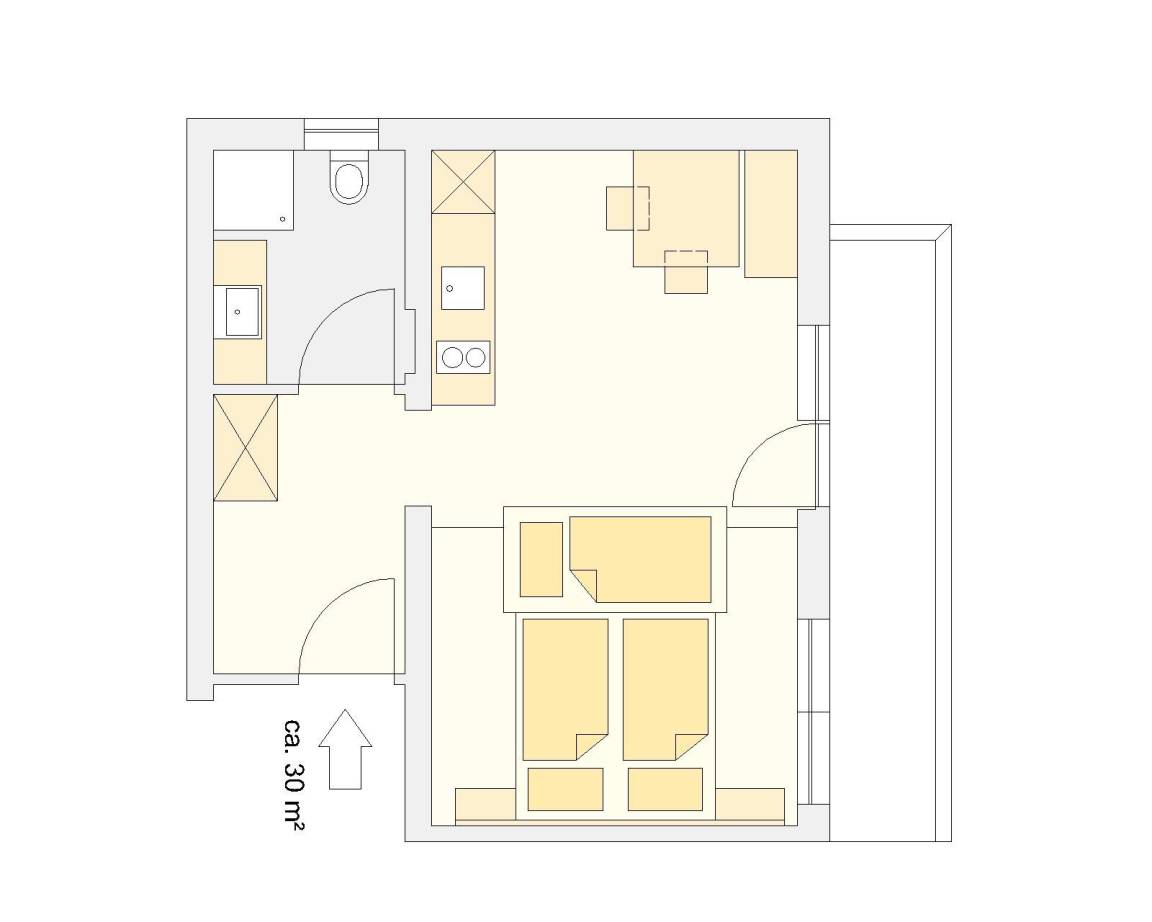 30 M² Apartment ∙ 1 Bedroom ∙ 3 Guests - Kleinarl