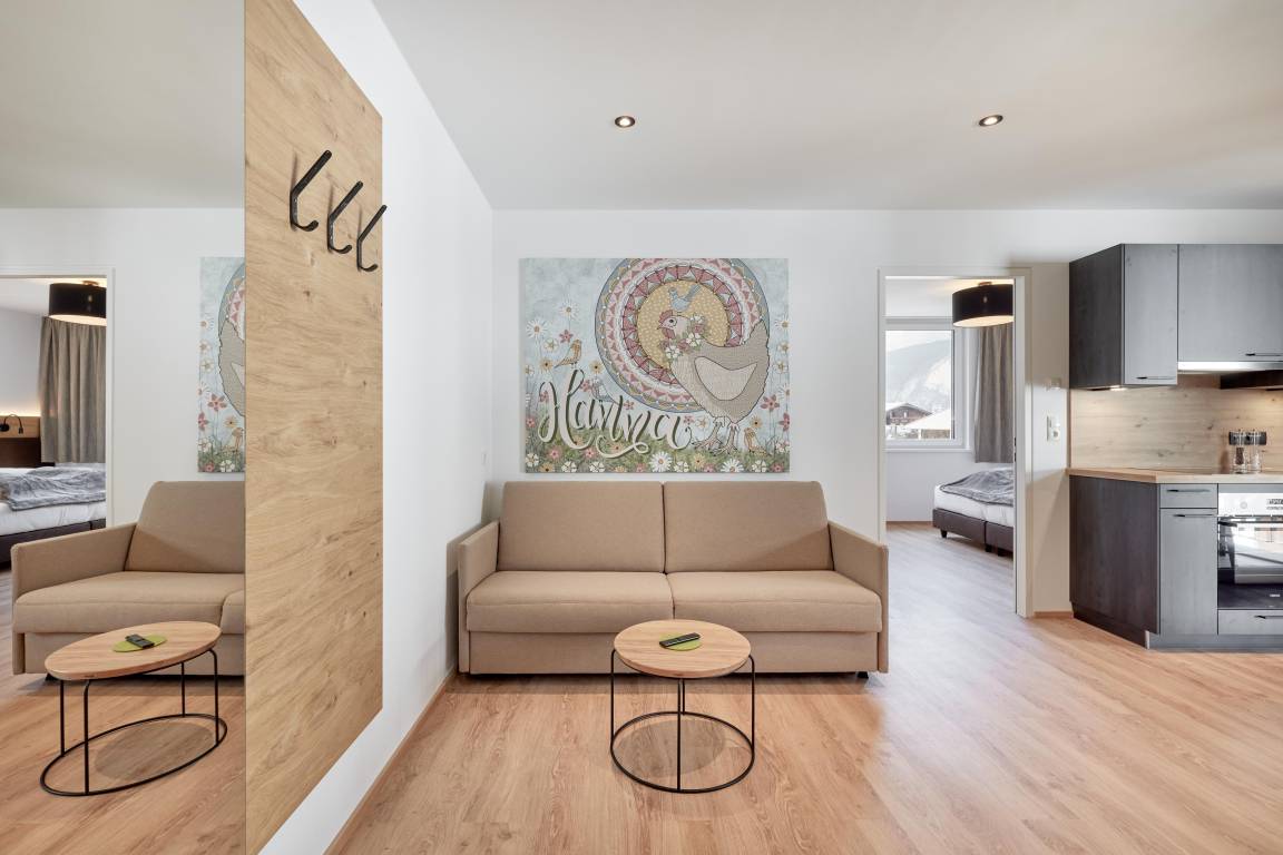 42 M² Ferienwohnung ∙ 1 Schlafzimmer ∙ 4 Gäste - Längenfeld